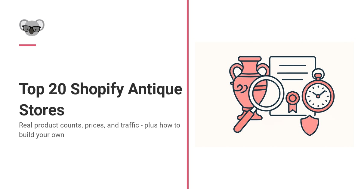 Top 20 Shopify Antique Stores (Real Data) - Koala Apps